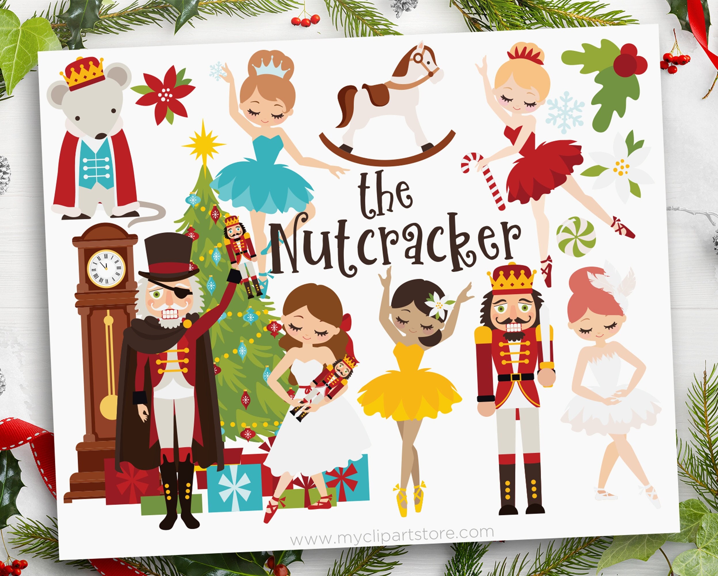 Nutcracker Clip Art Ballet Clipart Nutcracker Suite - Etsy