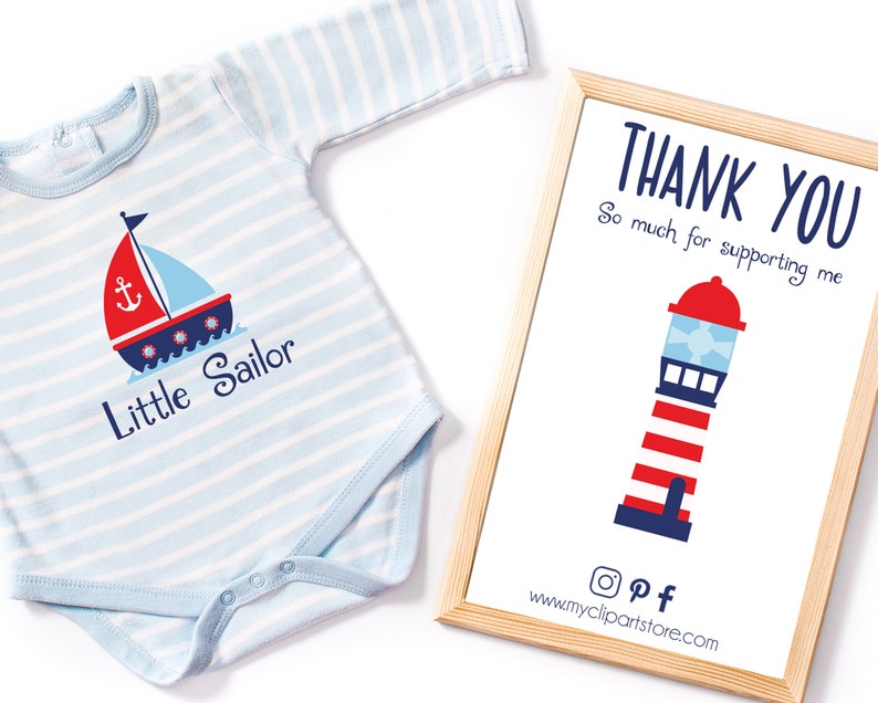 Nautical Clipart boy Summer Clipart Beach Clipart Sail | Etsy