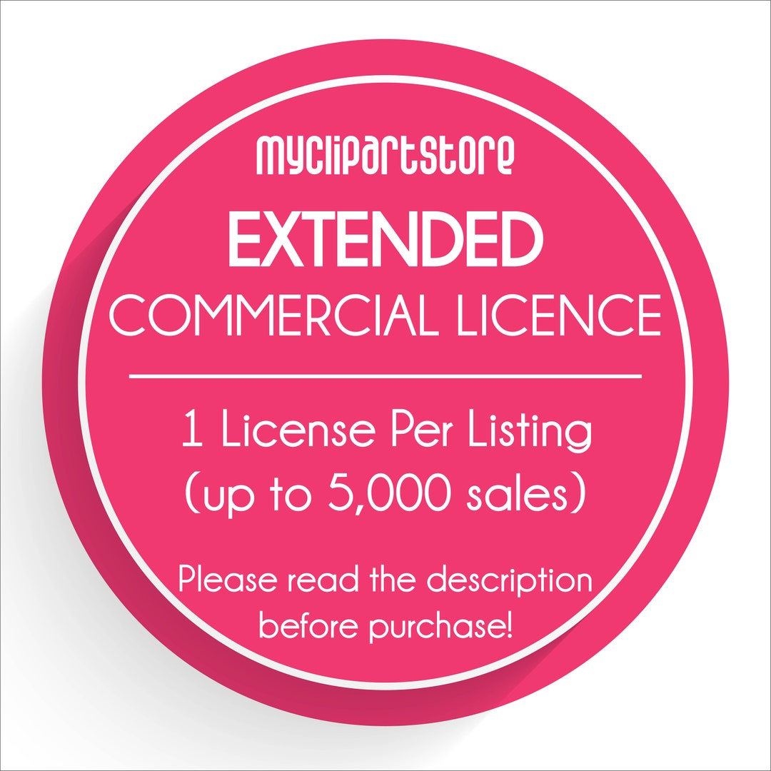 Commercial Use Extended License NO Credit Required Small - Etsy
