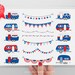 4th of July Camper Van Clipart, USA Independence Day, Camping Clip Art ...