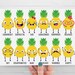 Pineapple Emotions Clipart, Summer Clipart, Pineapples Emoji, Kawaii ...