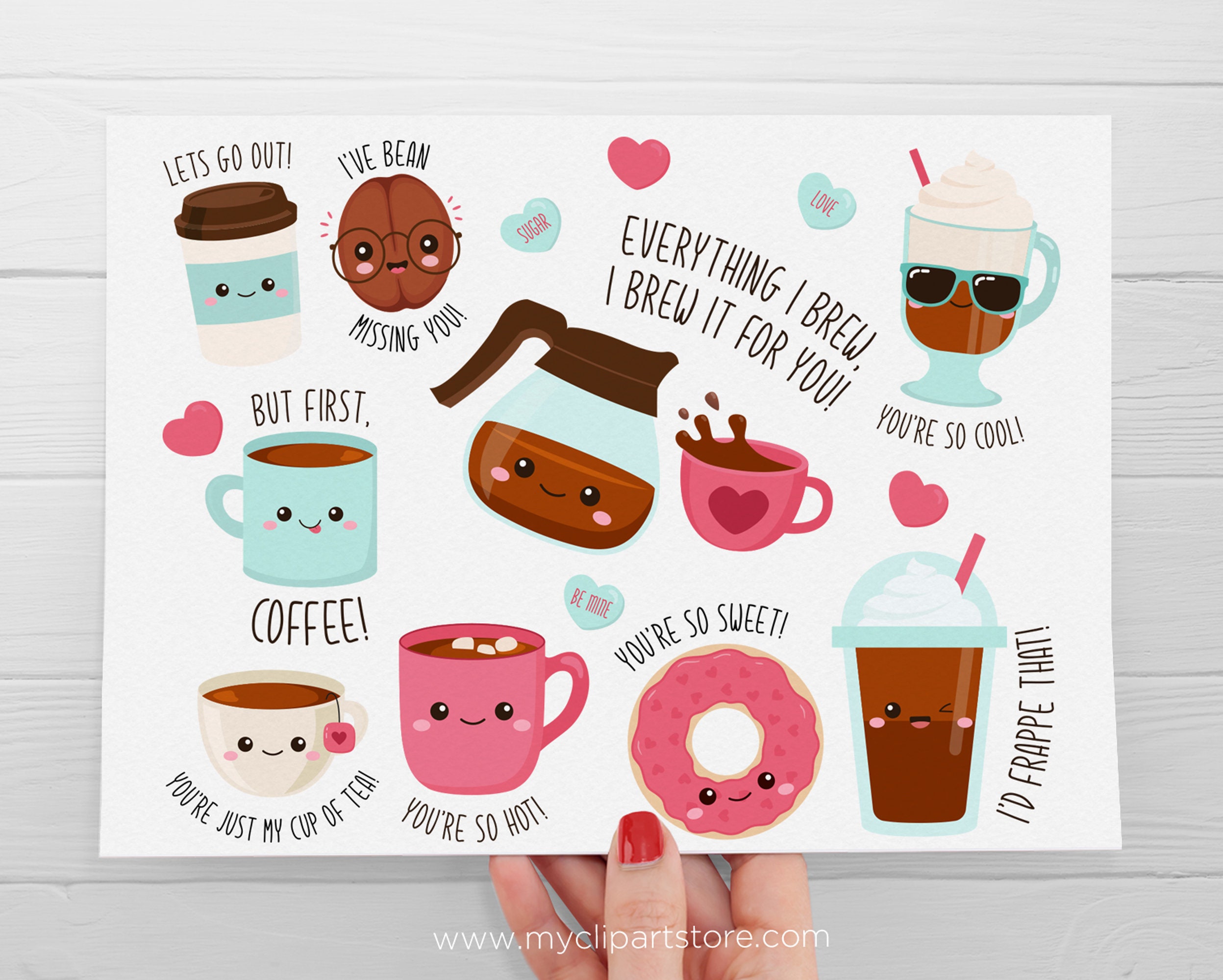 Coffee Lovers Clipart Coffee Shop Puns Coffee Svg Funny - Etsy