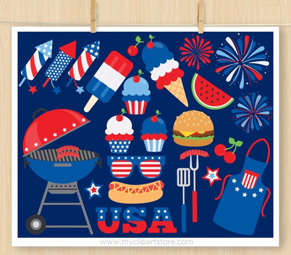 July 4th Picnic Clipart