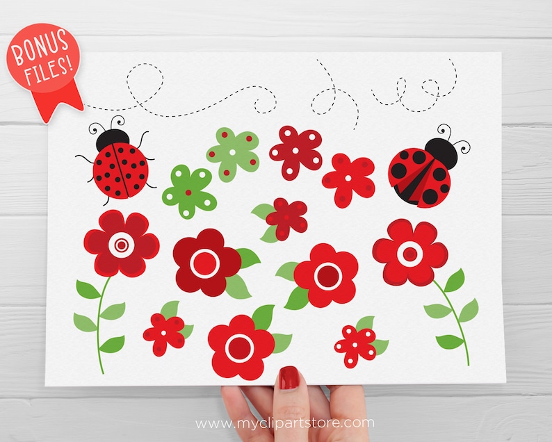 Red Lady Bug Clipart Bundle Ladybugs svg Lady Bird png - Etsy España