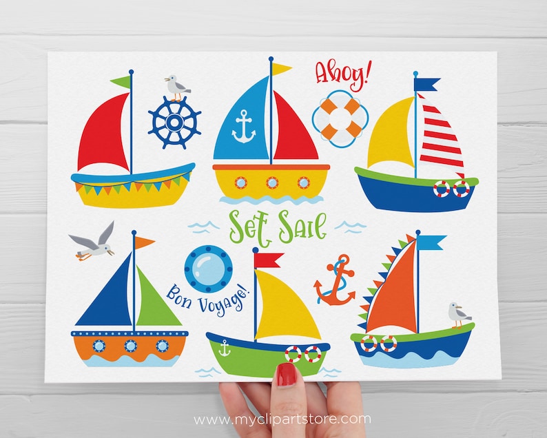 Sailboat Clipart Summer Clipart Nautical Svg Sailing - Etsy