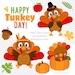 Thanksgiving Turkey Clipart: Cute Turkey Svg Thanksgiving, Turkey Day ...