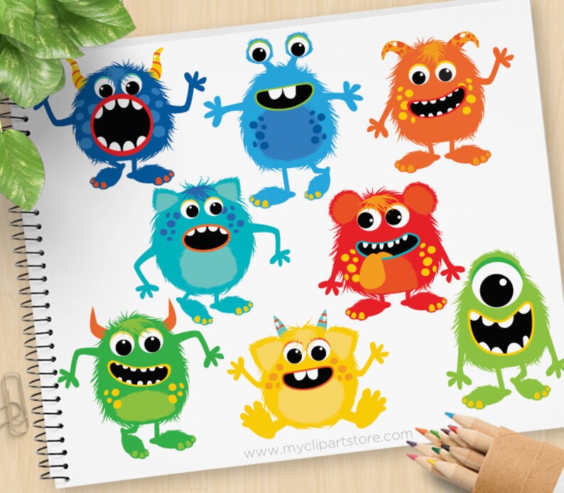 Clipart Bundle Monsters / Monster Alphabet Party Primary - Etsy