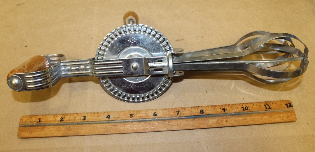 Vintage Rotary Egg Beaters Wood Handles Works Great Camp Farm Ranch ...