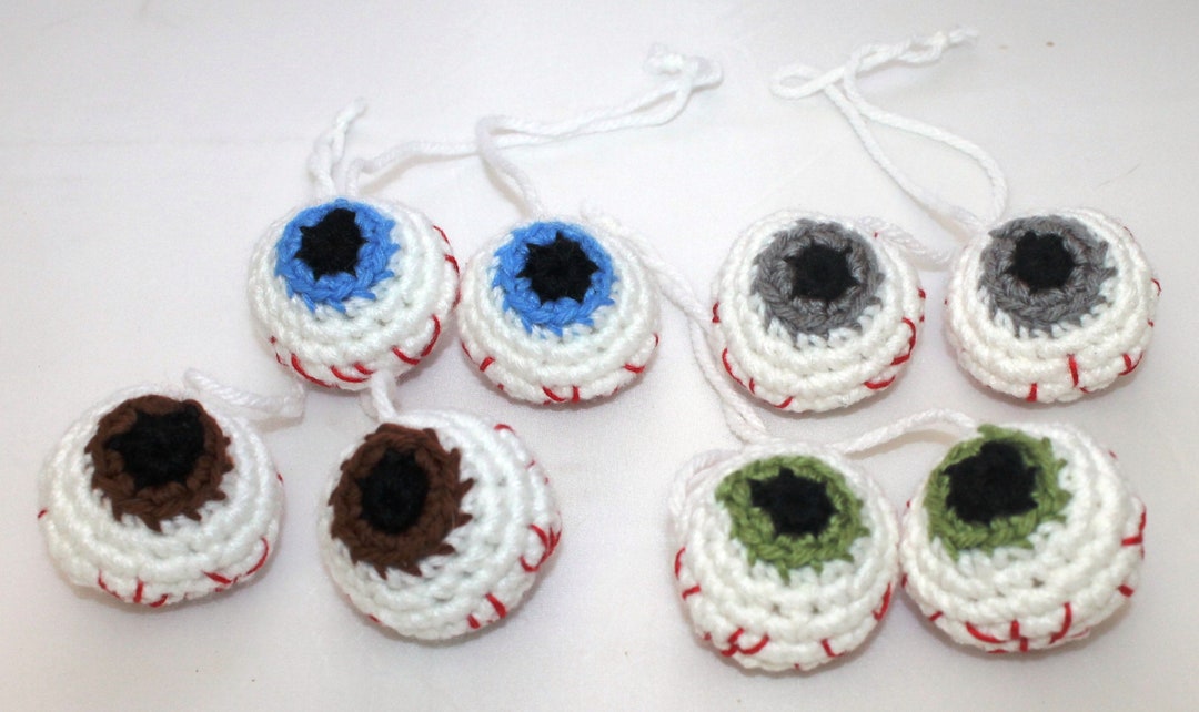 Handmade Crochet Eye Balls Spooky Fun Gift Eyeballs - Choice of Colors ...