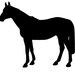 Amish Horse and Buggy Decal Equine Black Silhouette Profile Sticker on ...