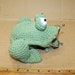Handmade Crochet Frog Purse Shaped Coin Clasp Pouch Green Brown Toad ...