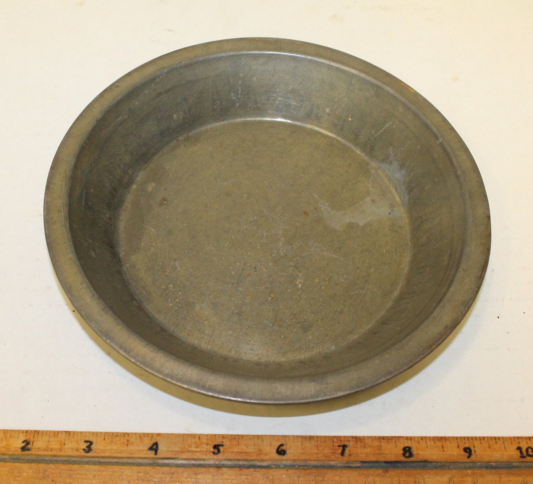 Vintage 7 Pie Pan Tin Baking Deep Dishes Plate for Fruit or Shepherd's ...