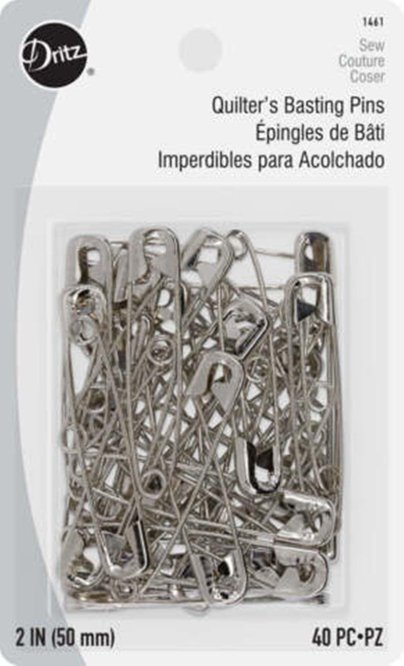 2 Inch Quilter's Basting Safety Pins Sewing Quilting Craft Pin Nickel ...