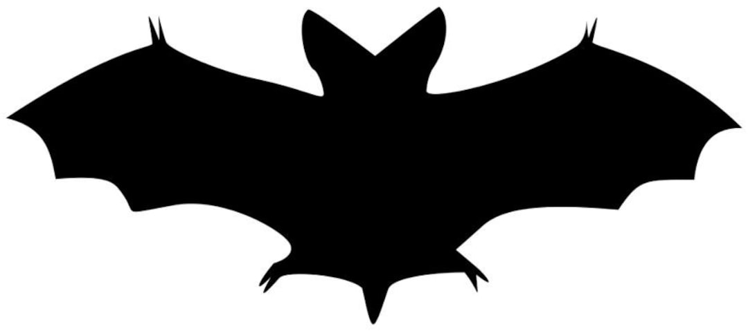 Halloween Bat Profile Silhouette Profile Decal Black Sticker on a Clear ...