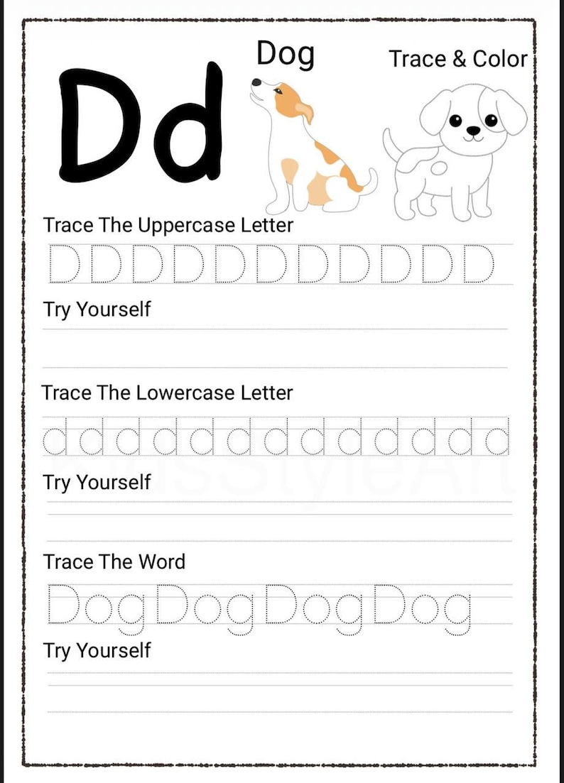 Alphabet Tracing Worksheets for Kids | A-Z Letter Practice | Preschool ...
