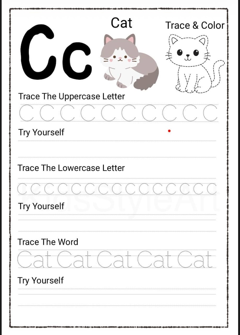 Alphabet Tracing Worksheets for Kids | A-Z Letter Practice | Preschool ...