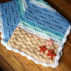Beach Inspired Blanket Crochet Pattern/ Newborn/ Baby/ Custom Size - Etsy