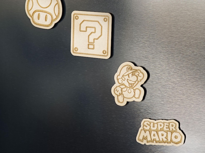 Engraved Wooden Fridge Magnet, Personalized Decoration Magnet | Gamer ...