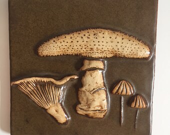 Mushroom tile | Etsy