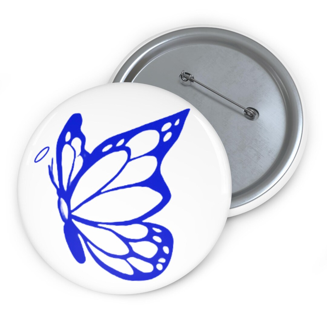 Custom Halo Butterfly Logo Pin Buttons, Handmade Badge, Cute Gift for ...