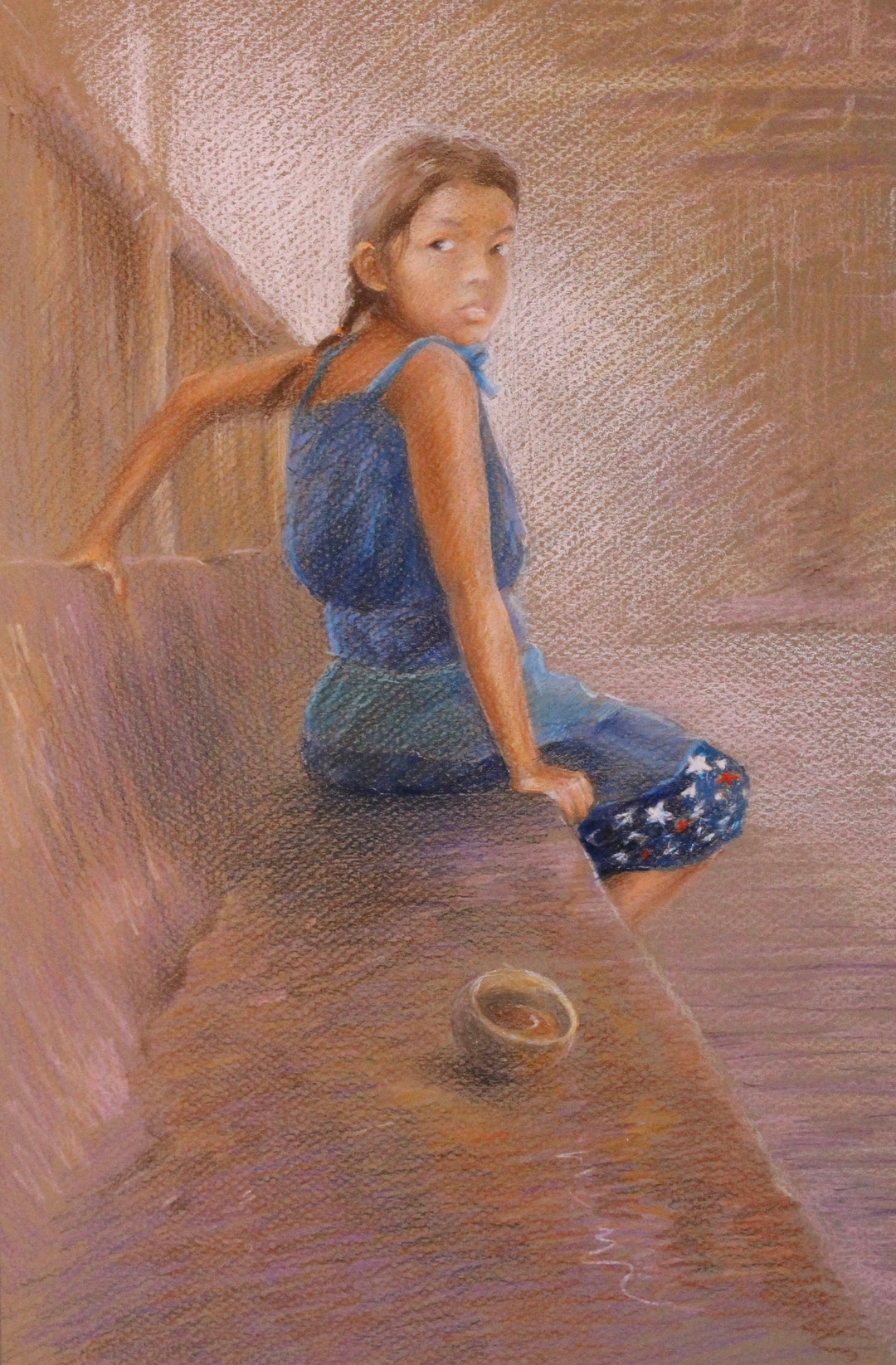 Colored Pencil Drawing, Kichwa Girl, 10x14.5 - Etsy