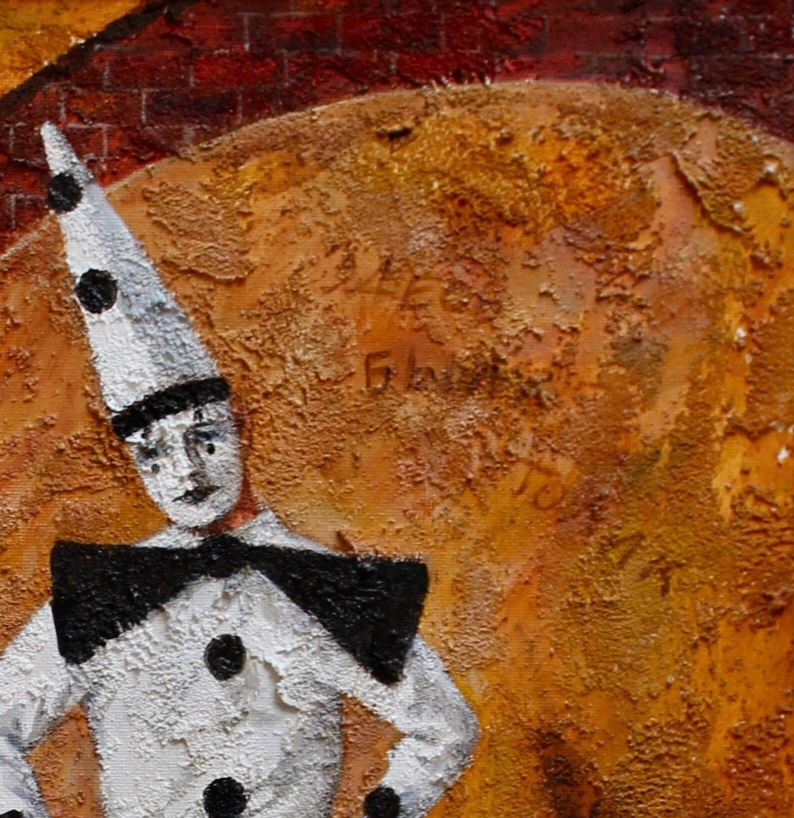 Pierrot Italian Commedia Dell'arte Acrylic Painting | Etsy