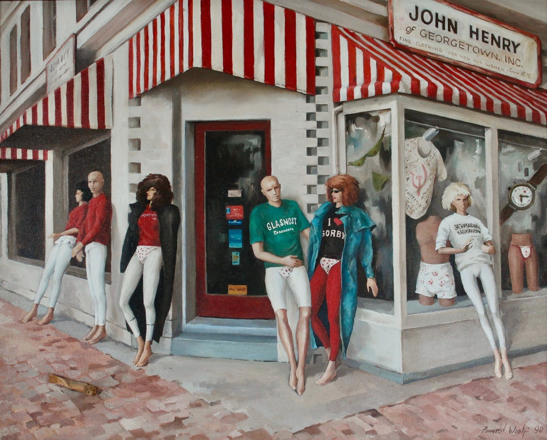 I Love Gorby, Oil Painting, USSR, History, Gorbachev, Perestroika ...