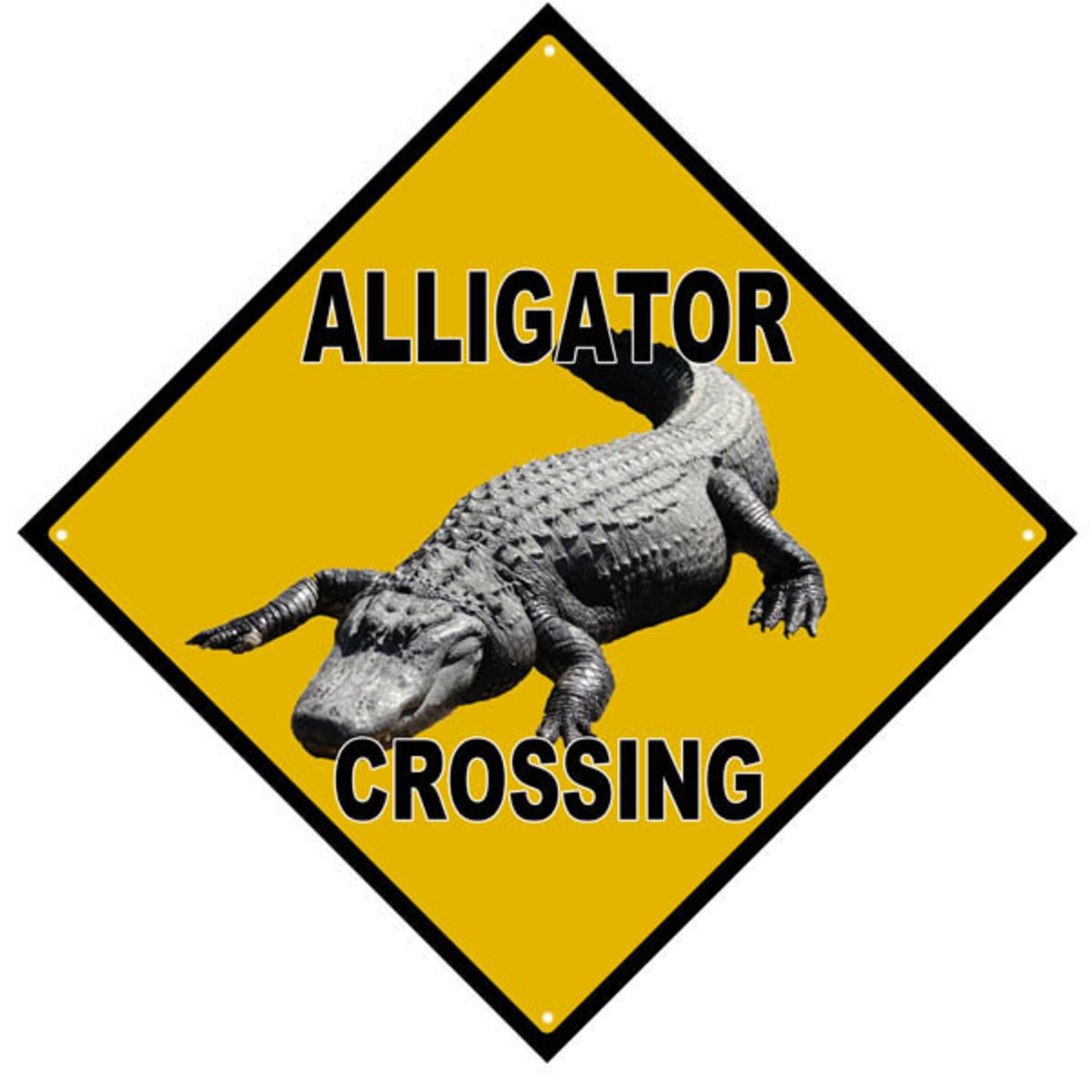 ALLIGATOR CROSSING SIGN Alligator Crossing Hunting Fishing | Etsy