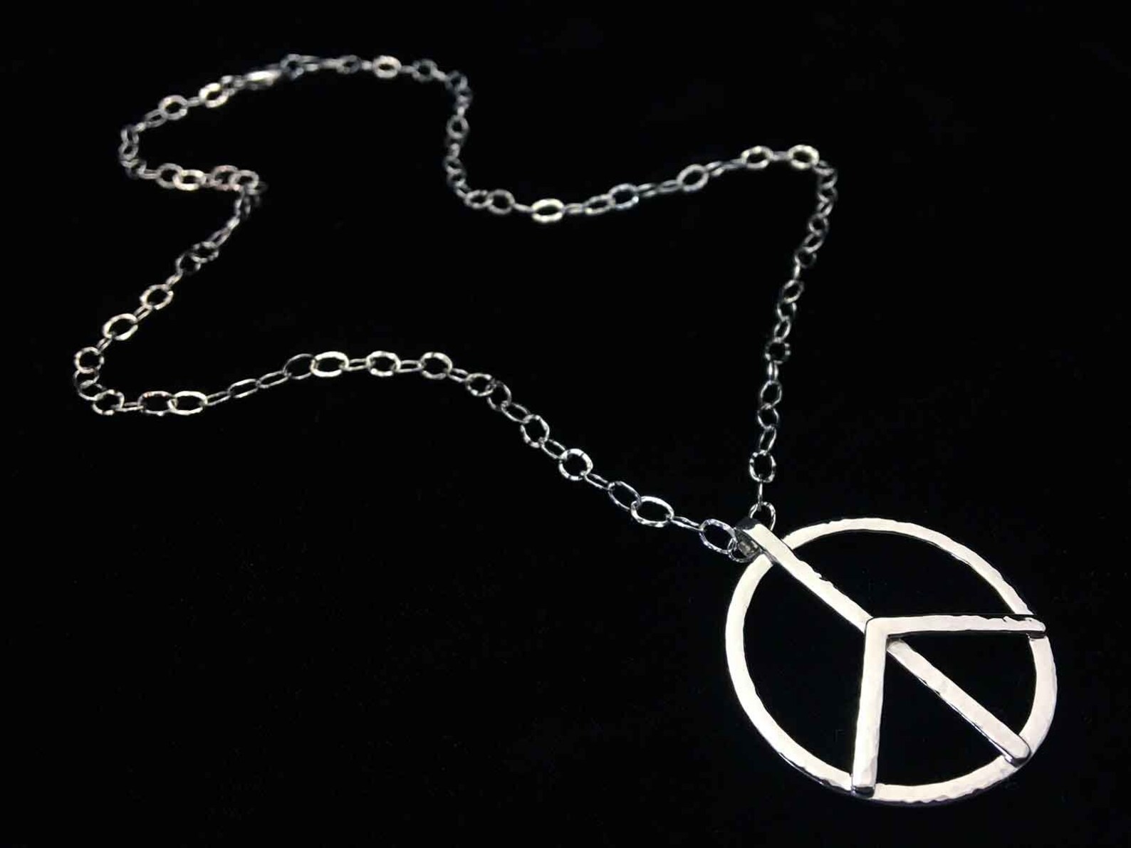 Peace Sign Necklace Peace Symbol Pendant on a 16" Thru 20" Chain ...