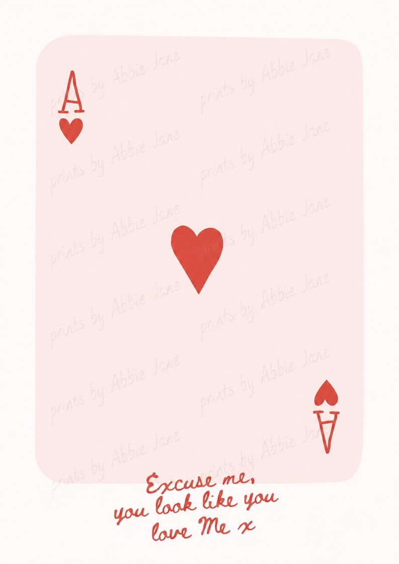 Ella Langley ‘you Look Like You Love Me’ Playing Card Glossy Wall Art ...