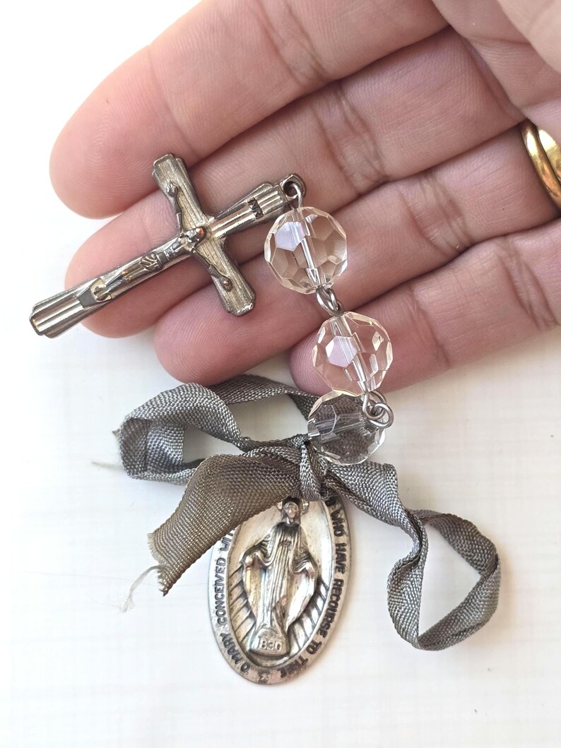 Three Hail Mary Devotion~prayer Beads~catholic Devotion~handmade ...