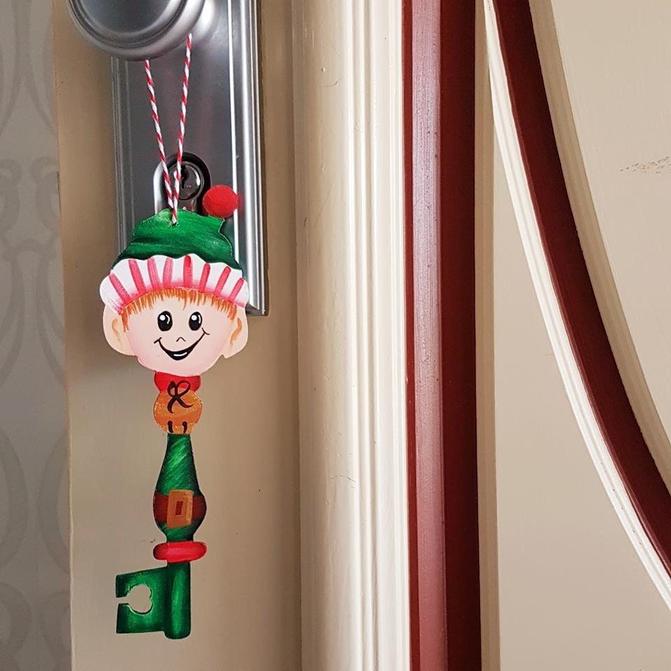 Elf Accessory, Handmade Wooden Magic Key for Christmas, Tree ornament ...