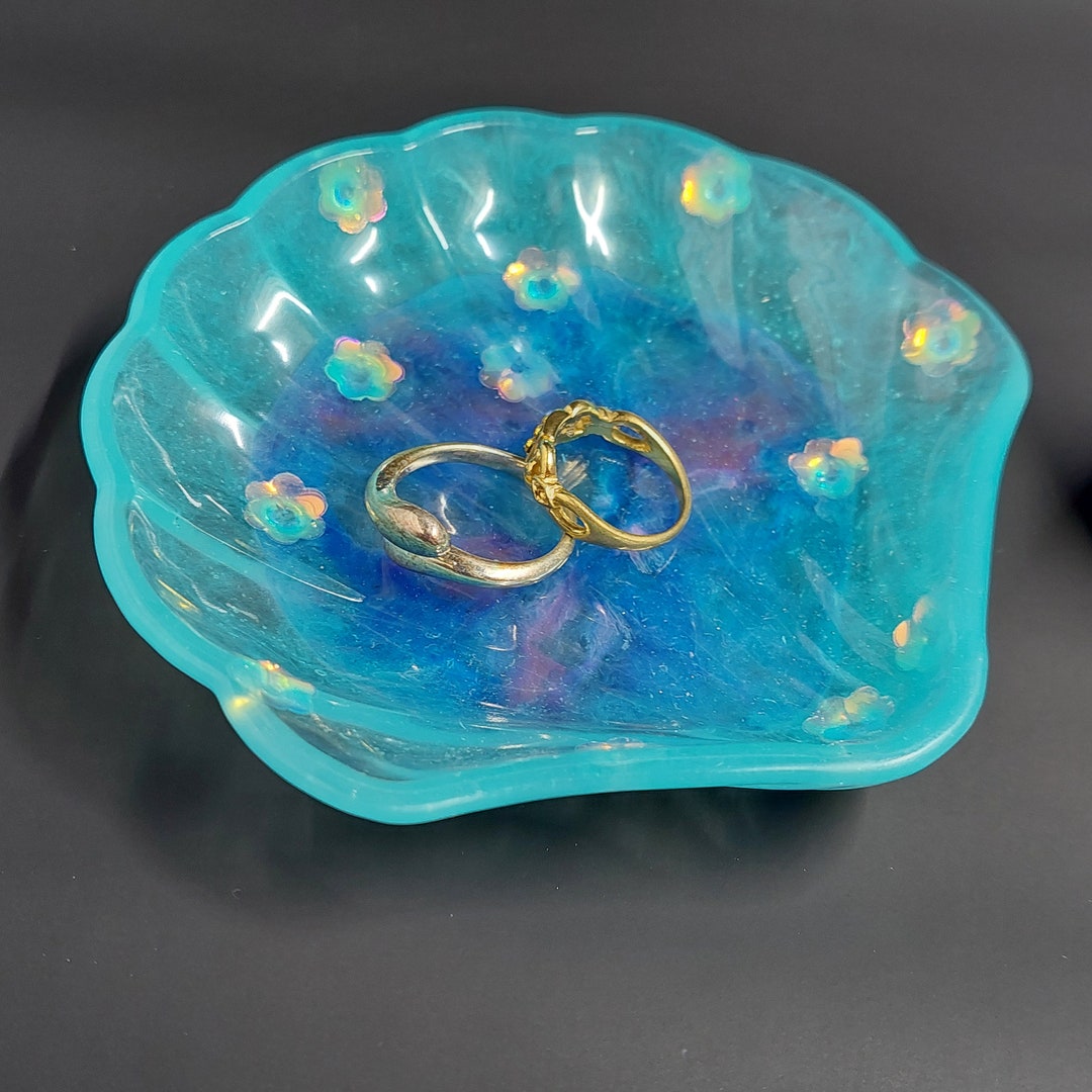 Sea Shell Trinket Dish, Mermaid Table Decor Jewellery, Vanity Storage ...