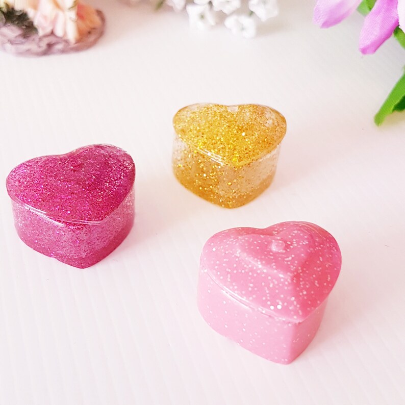 Miniature Heart Box Small Package Resin Dollhouse Accessory | Etsy