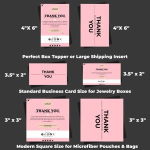 Y2K Streetwear Thank You Card, Editable Canva Packaging Insert (3 Sizes ...