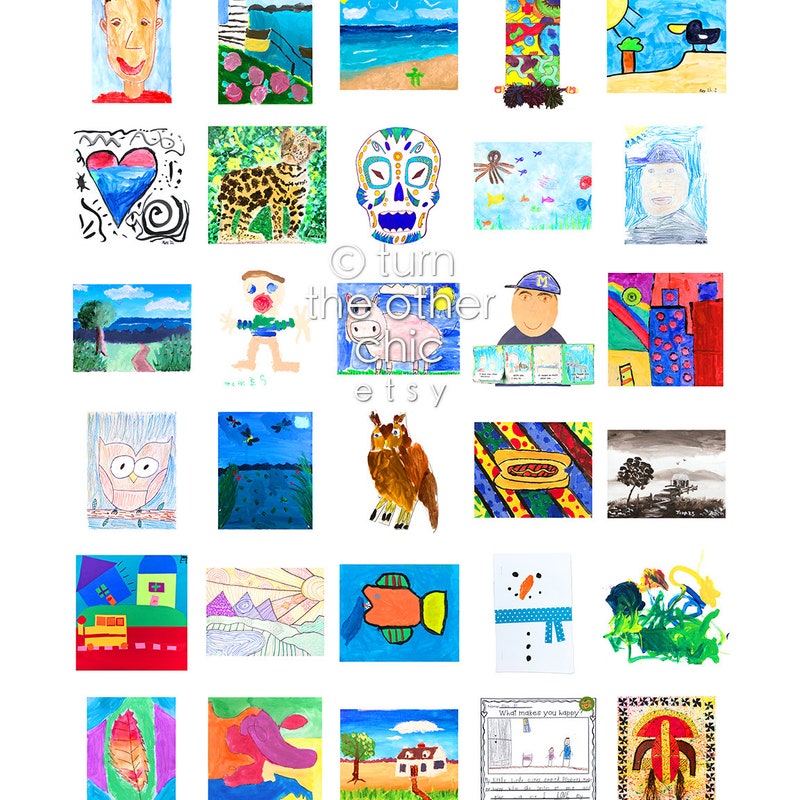 Kids Art Collage - Etsy