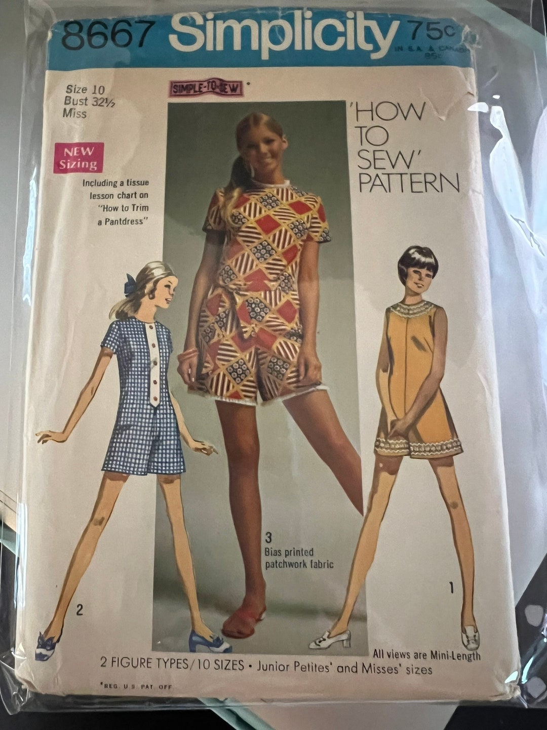Vintage Simplicity 8667 Sewing Pattern, Junior Petites' and Misses ...