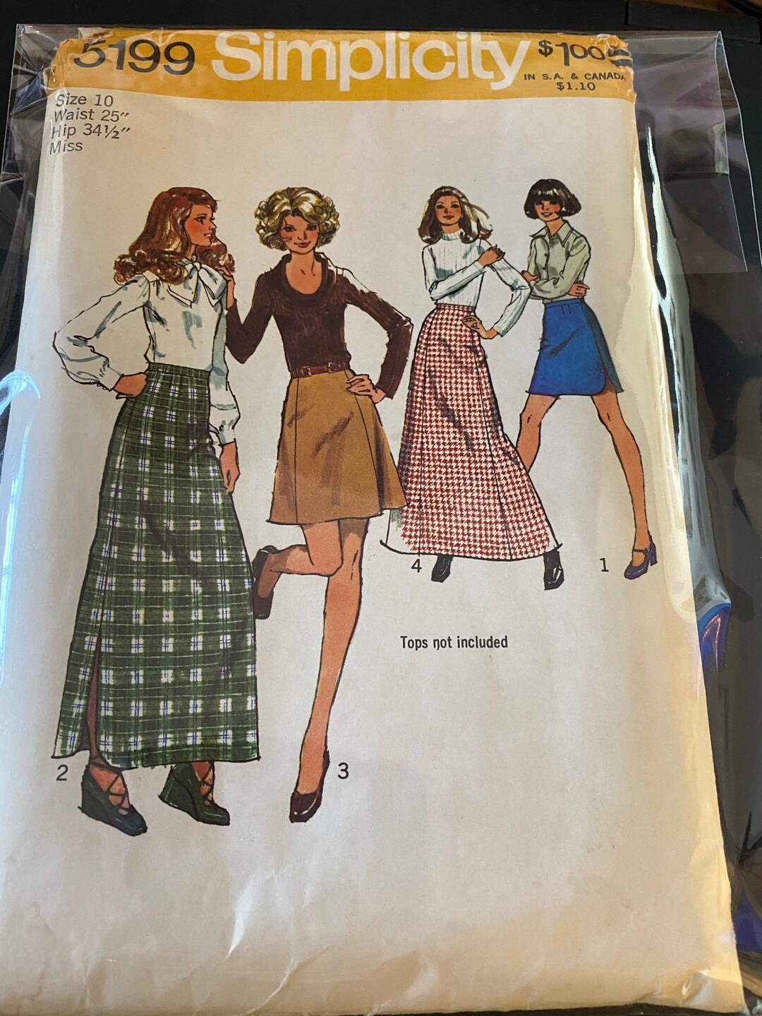 Simplicity 5199 Pattern, Misses' Set of Skirts, Size 10, Ca. 1972 - Etsy