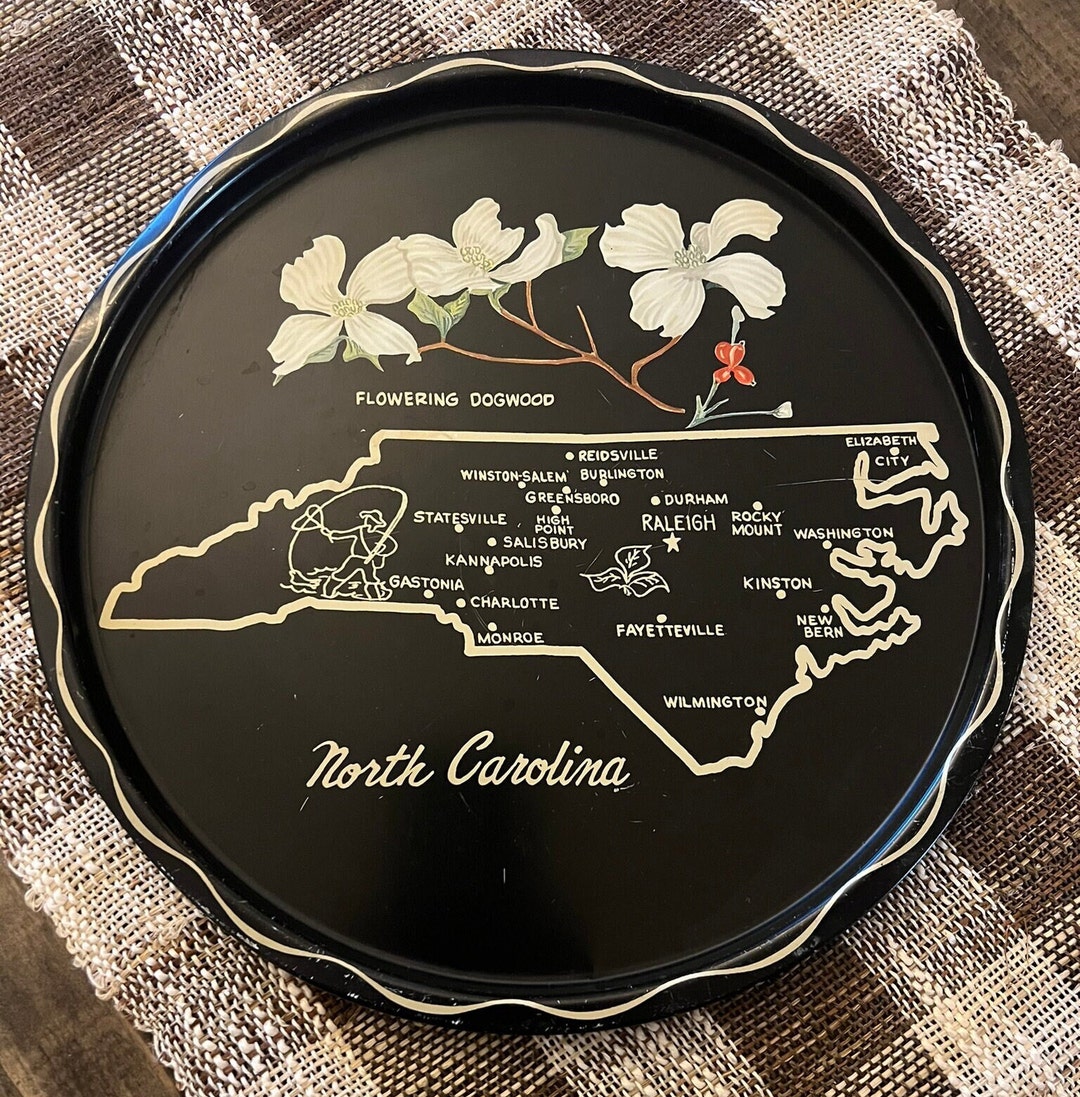 Vintage Metal North Carolina Decorative 10.5 Toleware - Etsy