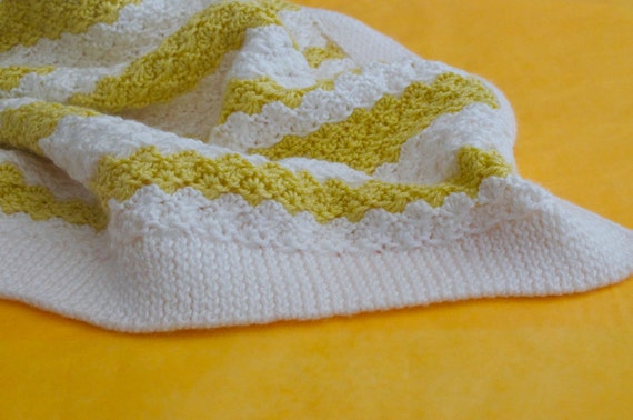 Yellow Baby Blanket Knit Baby Blanket Unisex Newborn Gift Baby | Etsy