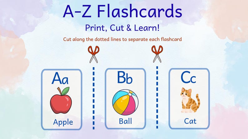 Visually Engaging Alphabet Flashcards Printables | Preschool Learning ...