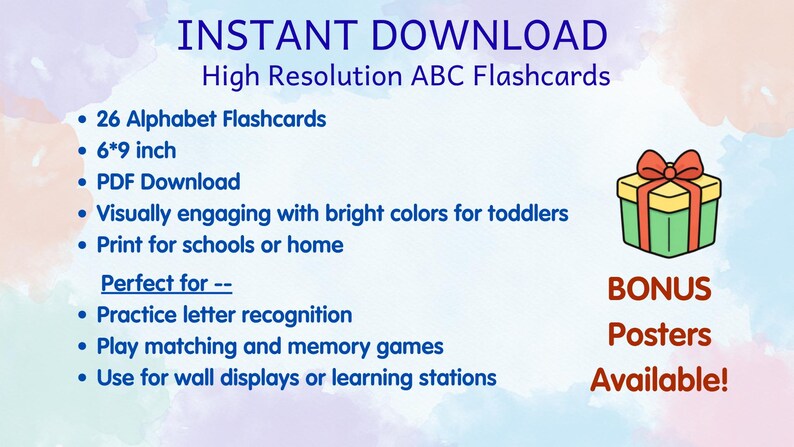 Visually Engaging Alphabet Flashcards Printables | Preschool Learning ...