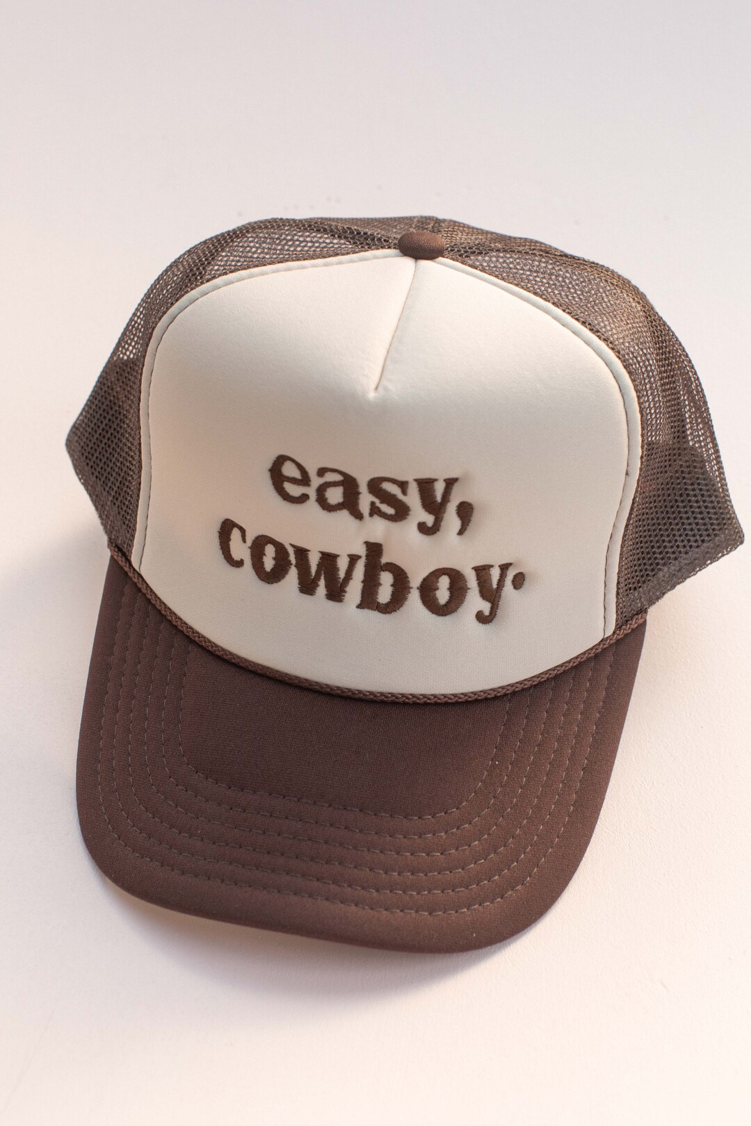 Western Easy Cowboy Embroidery Trucker Hat - Etsy