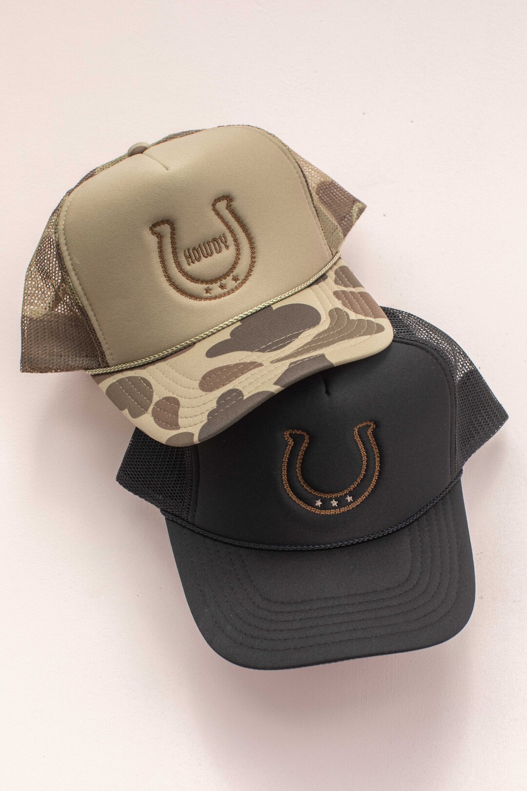 Embroidery Horseshoe Western Trucker Hat Cap - Etsy