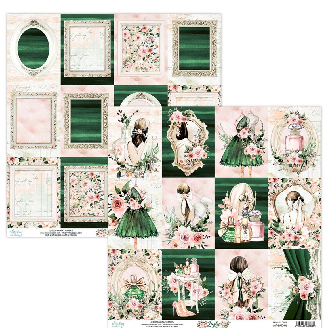 Mintay Lady 6" X 6" Paper Pad,elegant,laces,romantic,fashion,card ...