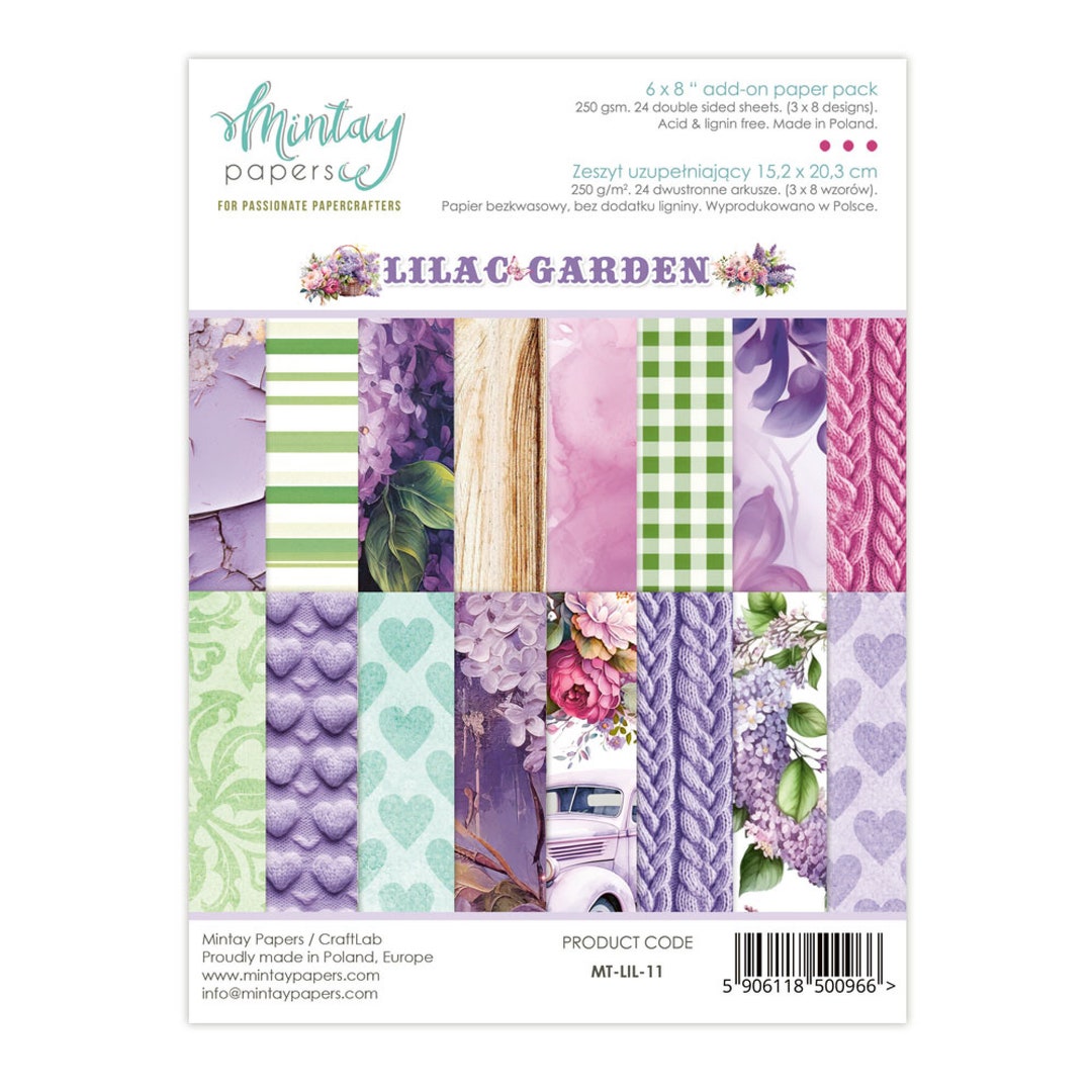 Mintay Lilac Garden 6" X 8" Paper Pad,card Making,craft Supplies,lilac ...