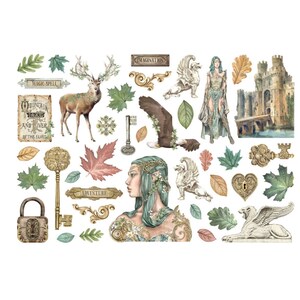 Stamperia Magic Forest Embellishments ,forest Ephemera Die Cuts,magic ...
