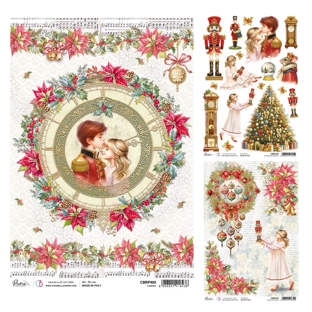 Ciao Bella the Nutcracker A4 Rice Paper,craft Supplies Decoupage Paper ...