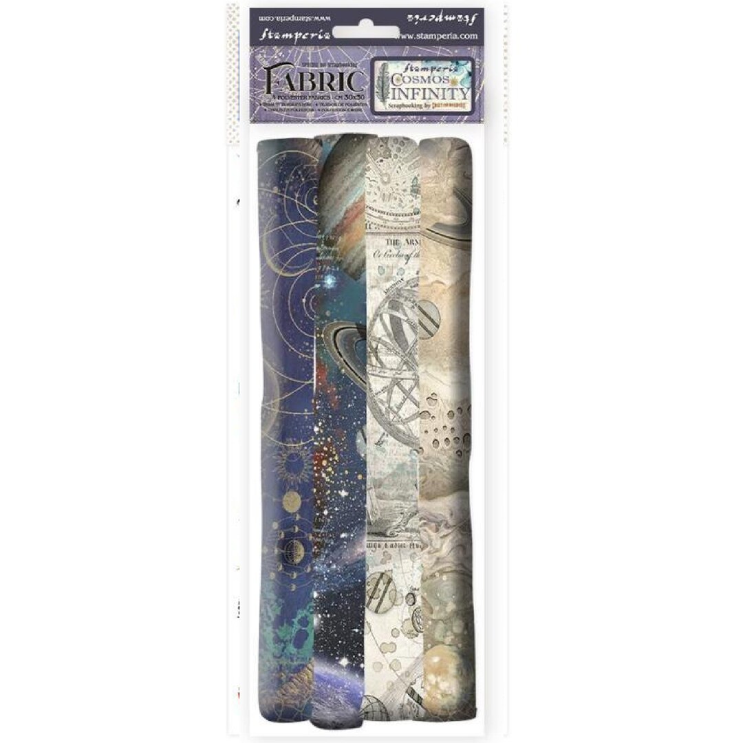 Stamperia Cosmos Infinity Fabric Pack Embellishments,craft Supplies ...