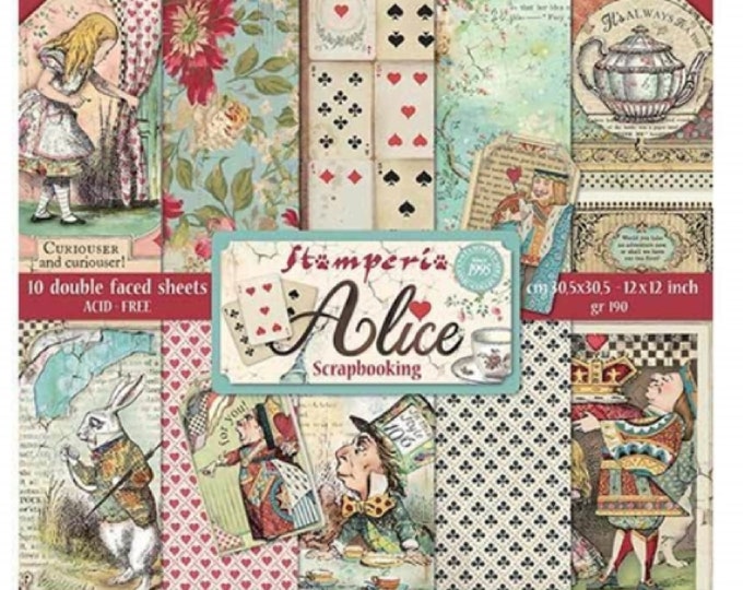 Stamperia Alice 12" X 12" Scrapbooking Paper Pad,papercrafts,crafts ...